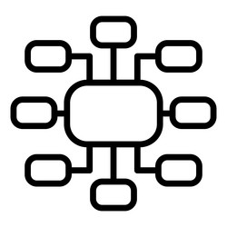 Mind map diagram icon Royalty Free Vector Image