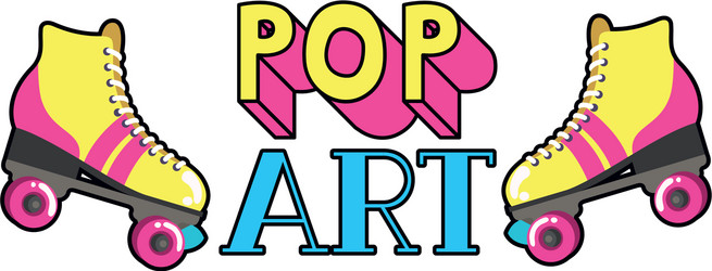 Roller skates pop art icon Royalty Free Vector Image