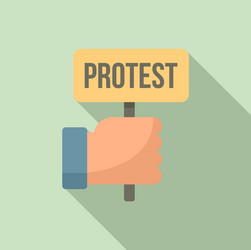 Protest teen icon flat isolated Royalty Free Vector Image