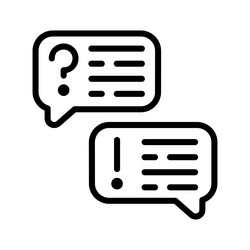 Question and answer survey icon Royalty Free Vector Image