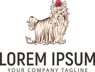 Stand dog logo pet design concept Royalty Free Vector Image