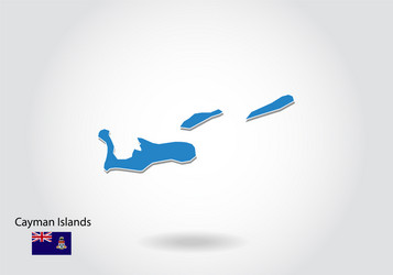 Cayman islands map - high detailed blue Royalty Free Vector