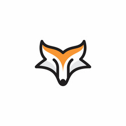 Fox line logo design foxie logo icon Royalty Free Vector