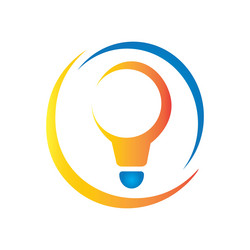 Light bulb icon logo Royalty Free Vector Image