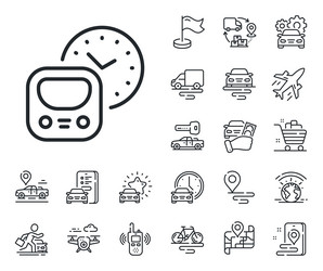 Metro line icon subway time schedule sign Vector Image