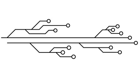 Printed circuit board pcb tracks isolated Vector Image