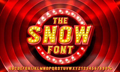 Show font set collection letters and numbers Vector Image