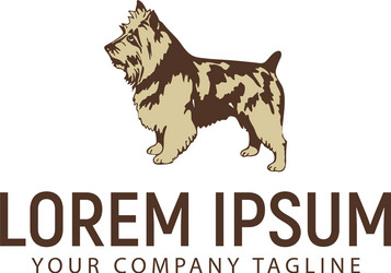 Stand dog logo pet design concept Royalty Free Vector Image