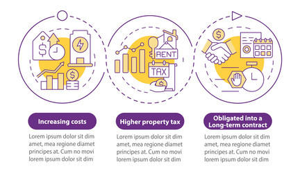 Pros of ppa rectangle infographic template Vector Image