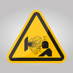 Explosion release of pressure symbol sign isolate Vector Image