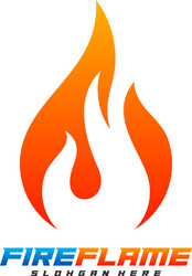 Set fire logo flame design template icon Vector Image