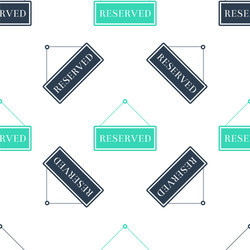 Color hanging sign with text reserved icon Vector Image