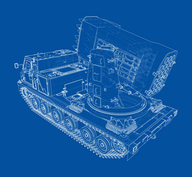 Military track missile system Royalty Free Vector Image