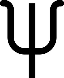 Psi greek symbol capital letter uppercase font Vector Image