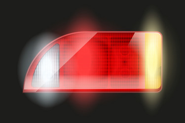 Rectangular car headlight and backlight Royalty Free Vector