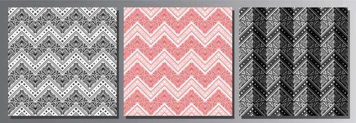 Ethnic seamless pattern with black white red color