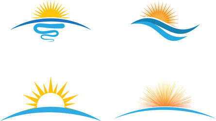 Sun logo Royalty Free Vector Image - VectorStock