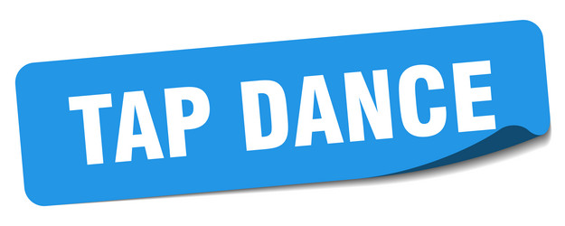 Tap dance sticker tap dance label Royalty Free Vector Image