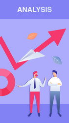 Data analysis flyer brochure template Royalty Free Vector