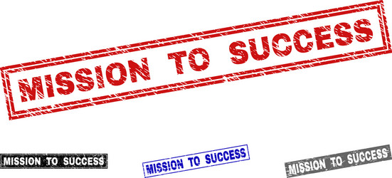 Mission to success rubber stamp Royalty Free Vector Image