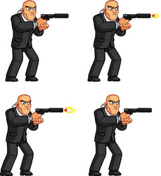 Body guard stabbing knife animation sprite Vector Image