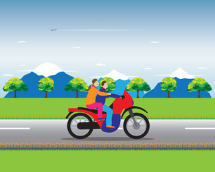 Motorbike Couple Vector Images (over 380)