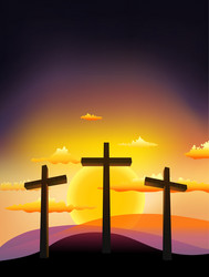 Hand jesus christ nailed to cross Royalty Free Vector Image