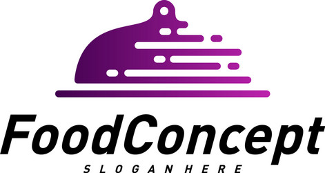 Hot food logo concept fast cooking design Vector Image