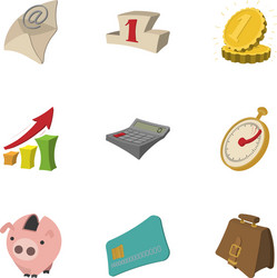 Safety icons set cartoon style Royalty Free Vector Image