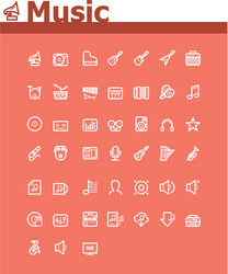 Audio and music icon set Royalty Free Vector Image