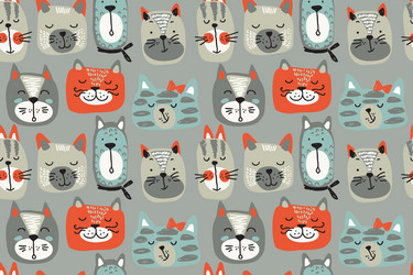 Seamless pattern with hand drawn colorful Vector Image