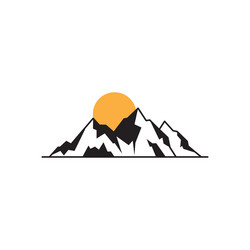 Mount logo design icon Royalty Free Vector Image
