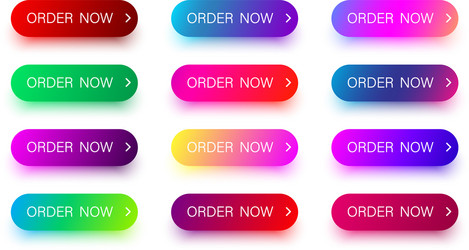 Bright colorful order now icons isolated on white Vector Image