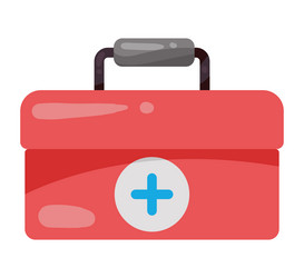 Cartoon first aid kit groovy medicine character Vector Image