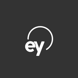 Initial letter ey monogram logo with simple Vector Image