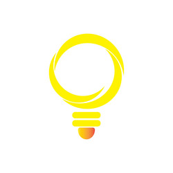 Light bulb icon logo Royalty Free Vector Image