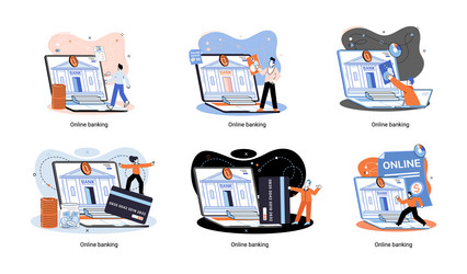 Online banking platform remote bank service Vector Image