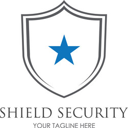 Shield security logo design template Royalty Free Vector