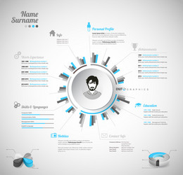 Creative color rich cv resume template Royalty Free Vector