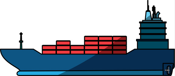 Freigther boat ship Royalty Free Vector Image - VectorStock