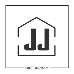 Initial letter jj logo template design Royalty Free Vector