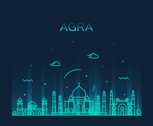 Lets explore the beauty of taj mahal agara india Vector Image