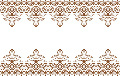 Mehndi indian design henna oriental seamless Vector Image