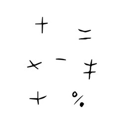 Division minus plus Royalty Free Vector Image - VectorStock