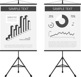 Presentation screen with infographic Royalty Free Vector