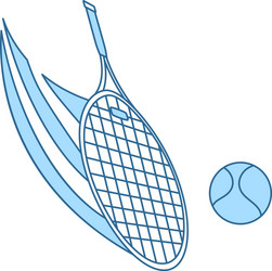 Tennis racket one line drawing continuous hand Vector Image