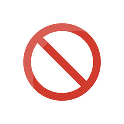 No entry sign warning stop symbol Royalty Free Vector Image