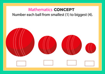 Pre math concepts big small Royalty Free Vector Image