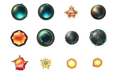 Ui set of abstract shape Royalty Free Vector Image