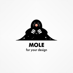 Cute cartoon mole Royalty Free Vector Image - VectorStock